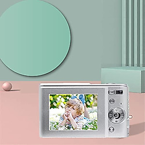 Niaviben Portable Mini Camera Rechargeable Student Digital Camera 30 Million Pixel HD Camera Pocket Digital Compact Camera for Home White