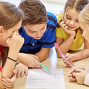 Chuangdi 15 Pieces Cute Cartoon Black Gel Ink Pens Assorted Style Unicorn Cactus Novelty Ink Writing Pens Kawaii Fun Pens for Student Kids Home Office Stationery Present School Award, 0.5 mm,15 Styles