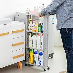OXOAMP Storage Shelves Rack for Kitchen Kitchen Storage Cart Storage Rack Mobile Shelving Unit Organizer Slide Out Storage Rolling Cart Tower