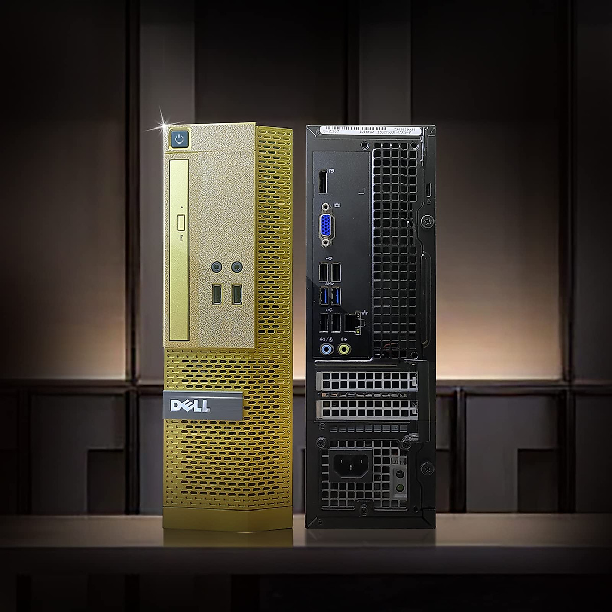 Dell Gold Treasure Box Desktop PC, Intel Quad Core I5 up to 3.60GHz, 16GB RAM, 512GB SSD, DVD, WiFi & Bluetooth, Keyboard & Mouse, Win 10 Pro (Renewed)