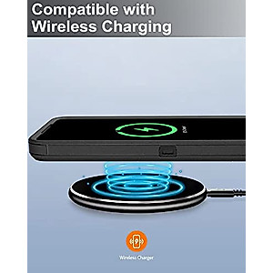 Dahkoiz for Samsung Galaxy S23 Case, with Dust-Proof Port Cover, Full Body Protection Rubber Cover Phone Case for Samsung Galaxy S23 5G 6.1-Inch, Black/Black