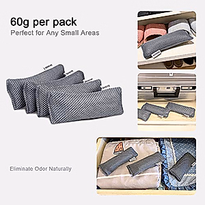 12 Pack Charcoal Shoe Deodorizer Bags, Shoe Odor Eliminator,Drawer Deodorizers, Activated Charcoal Odor Absorber for Gym Bag, Car, Pet, Closet