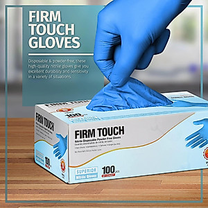 Glove Station Multi Use Firm Touch Cleaning Gloves - Powder-Free Latex-Free Textured Grip Food Grade Rated Ideal for Cleaning