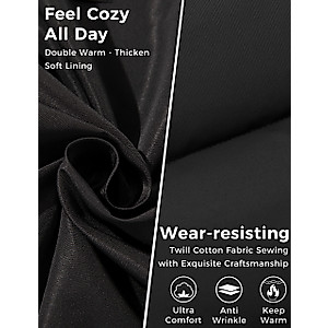 wantdo Men's Windproof Puffer Coat Insulated Winter Jacket with Hood Black Small