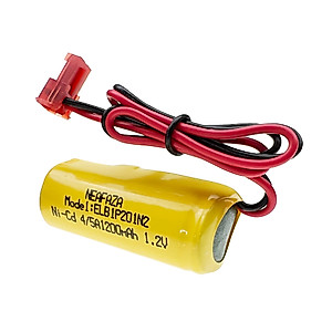 NEAFAZA ELB1P201N2 ELB1P201N Emergency Light Battery 1.2V 1200mAh Ni-CD Compatible with Lithonia ELB1P201NB ELB1P2901N ANIC1493 1009S00-MZ ELB0320 Grainger 4WT20 OSA212 NIC1169 EBE-33 (2 Pack)