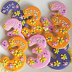 Number Cookie Cutters Set Large 3 Inches - 9 Pieces Stainless Steel Numbers/Numeral/Numeric Shapes Biscuits Sugar Fondant Cake Decorating Tools for Kitchen Baking Halloween Christmas Easter Party