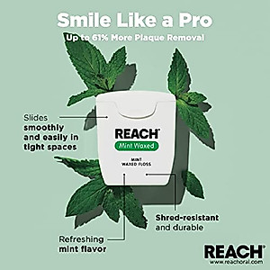 Johnson & Johnson Reach Mint Waxed Dental Floss, 5 Count