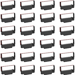 Bigger 24 Pack Compatible Ribbon Replacement for ERC-30, ERC 30 34 38 B/R Compatible Ribbon Used with Epson ERC30 ERC34 ERC38 NK506 Printer (Black and Red)