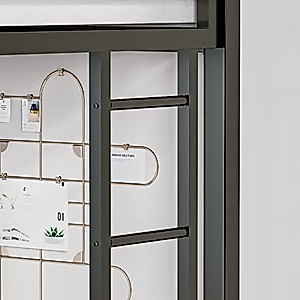 ikalido Metal Bunk Bed, Twin Over Full Size Beds with Sturdy Guard Rail & Removable Ladder, Space-Saving/Noise-Free/Matte Black