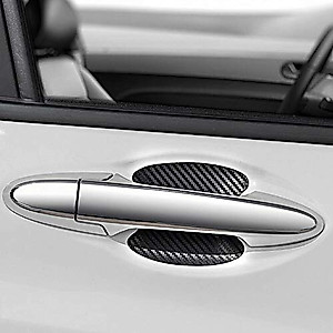 BRAVECOW 4PCS Universal 3D Car Door Handle Protector Film Carbon Fiber Waterproof Anti-Scratch Sticker Paint Guard for Car Vehicle