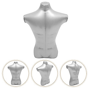 Inflatable Male Mannequin Half Body Torso Shirt Form Display Model Sewing Dress Form for Clothes Display Dressmaker Mannequin