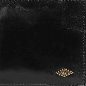 Fossil Men's Ryan Leather RFID-Blocking Bifold Passcase with Removable Card Case Wallet, Black, (Model: ML3829001)