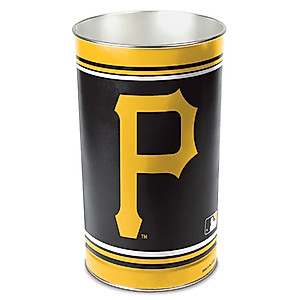 WinCraft MLB Pittsburgh Pirates Tapered Wastebasket, 15" H