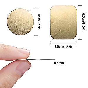 SENHAI 8 pcs Phone Car Mount Metal Plate with Adhesive for Magnetic Cradle-Less Mount, 4 Rectangular and 4 Round - Black, Silver, Gold, Rose Red
