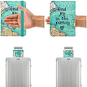 ZOPPEN Passport Holder Wallet, Passport Cover Travel Wallet Women Travel Essentials Accessories Document Organizer Travel Must Haves Rfid Blocking Cover Case for Women and Men, Map