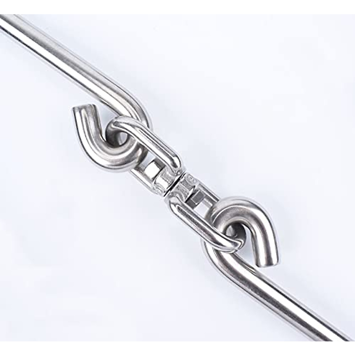 Alele Swiveling Meat Hook,10mm Heavy Duty Stainless Steel Processing Butcher Hooks - Large Fish,Hunting,Carcass Hanging Hook Pack of 2 (13inch Swiveling Meat Hook)