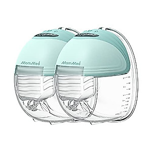MomMed Double Wearable Breast Pump, Hands-Free Electric Breast Pump with 3 Mode 12 Levels, Leak-Proof Design & Low Noise, 27mm All-in-One Painless Breastfeeding Breast Pump, Extra 24mm Flange Inserts