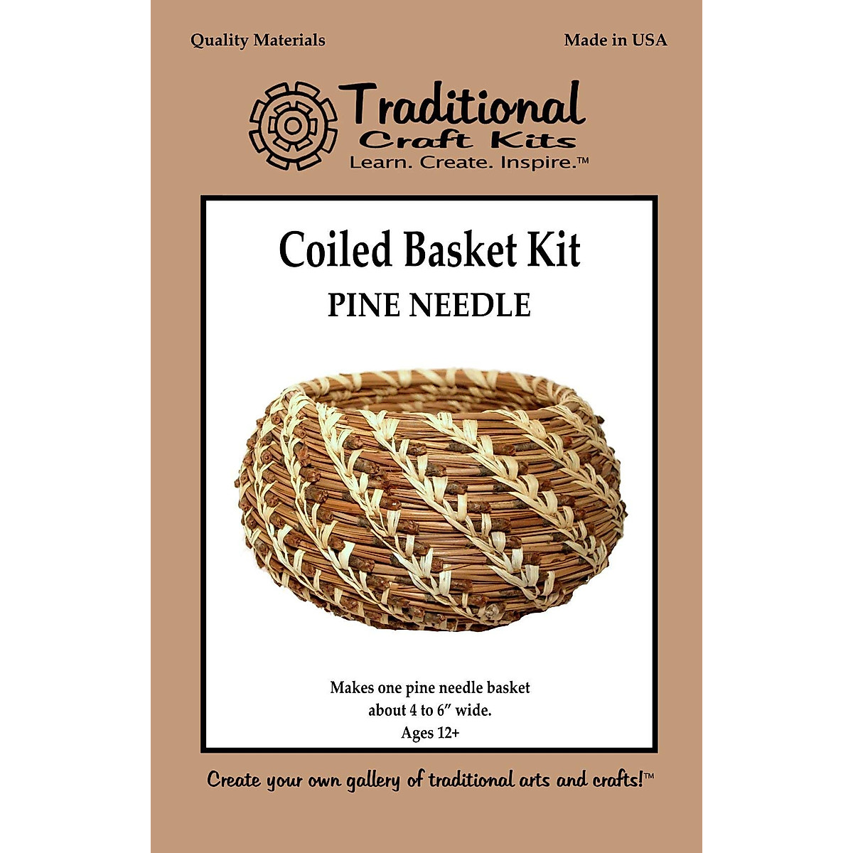 Traditional Craft Kits - Pine Needle - Basket Weaving Kit Set, Complete with Instructional Booklets and Basket Making Supplies
