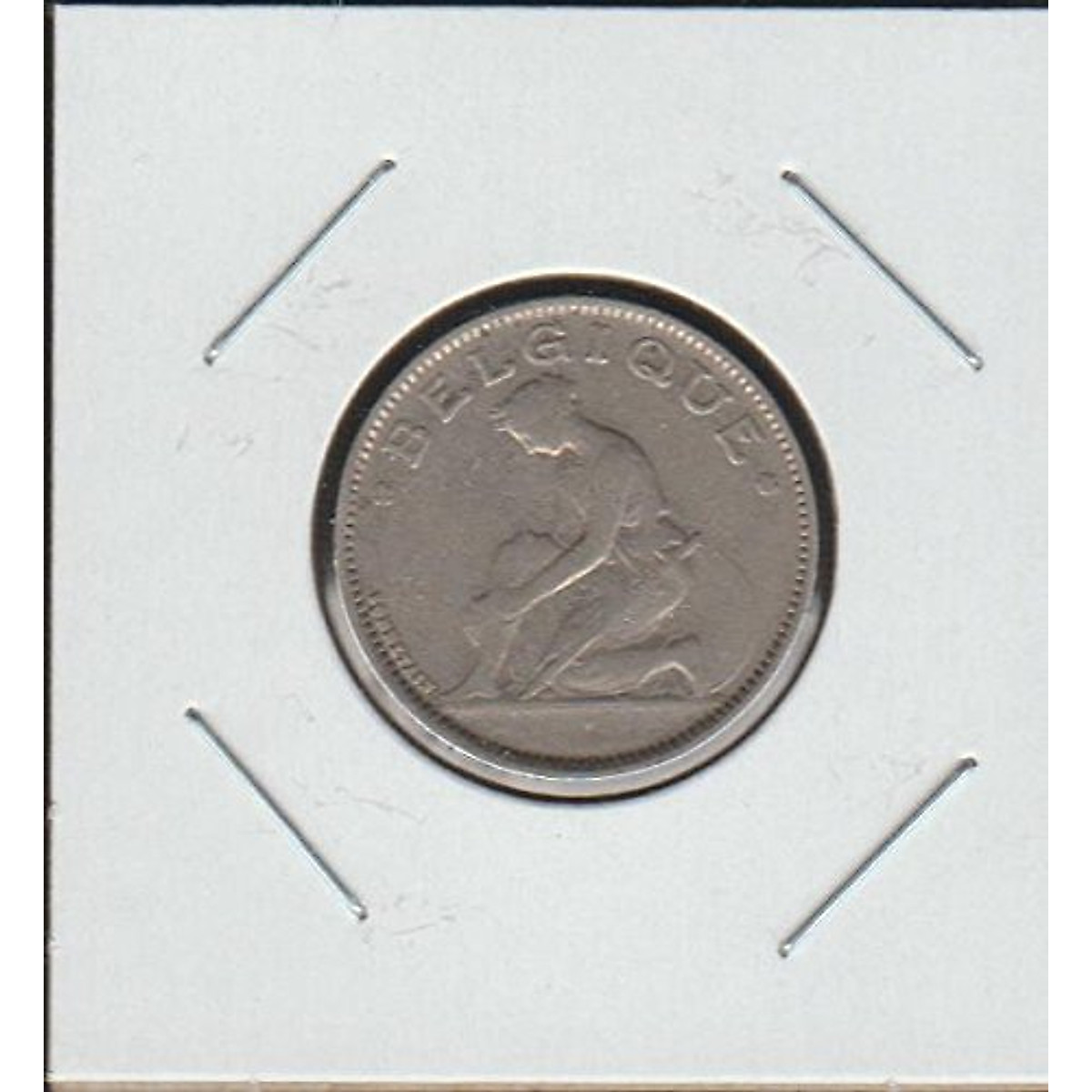 1922 BE Kneeling Figure, Legend in French $1 Very Good