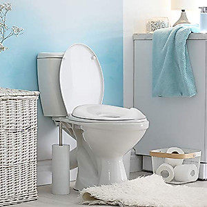 BATTOP Portable Potty for Toddler Travel Potty Training Seat Kids 2-in-1 Potty Chair Foldable Toilet Trainer with Potty Liners and Carry Bag (2-in-1 Potty seat) grey/white-2022