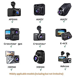 Dash Cam Mount Holder - Mirror Mount, Come with 10+ Different Joints, Compatible with APEMAN, Falcon F170, Old Shark, Peztio, Rexing V1P, Roav, UGSHDI, Z-Edge，YI，Kdlinks X1, and Most Dash Cameras /GPS