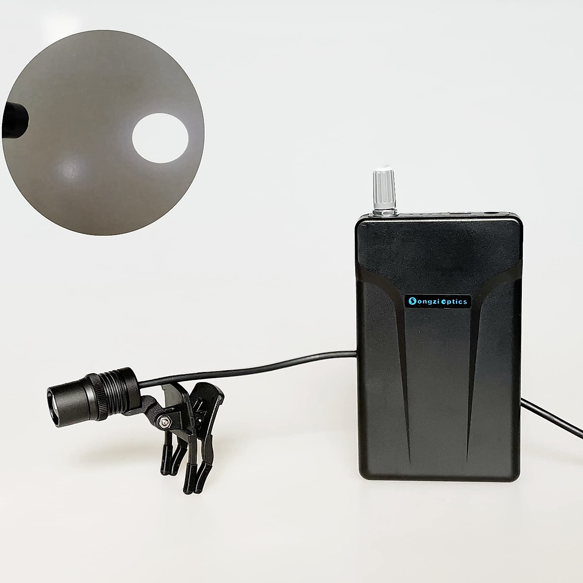 Songzi Optics Adjustable Lightspot Max 90,000Lux@200mm Distance Surgical Dental Headlight Medical Headlamp 10 Hrs Battery Using for Spine Digestive Stomatology Brain Surgery Plastic Surgery