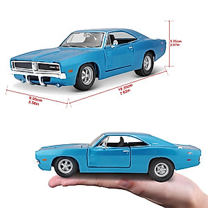 1969 Dodge Charger R/T Blue 1:25 Diecast Model Car