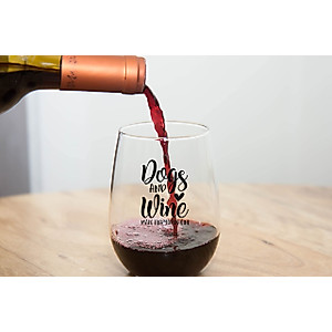 Dog Mom Gifts For Women - 11oz Coffee Mug and 15oz Wine Glass Gift Set - Funny Dog Mom Idea For Mother's Day