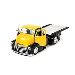 Jada Toys Just Trucks 1952 Chevy COE Flatbed Die-cast Car Yellow/Black, Toys for Kids and Adults (33848)