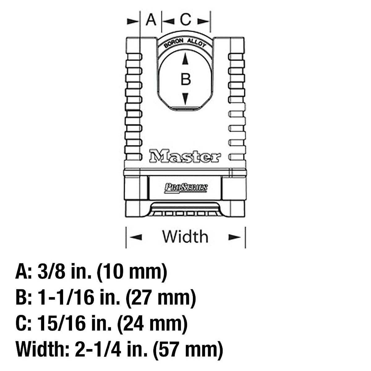 Master Lock ProSeries Brass Padlock, Set Your Own Combination Lock, Commercial Grade Locks with Code for Tools, Fences, Gates, 2-1/4 inches Wide, 1177D