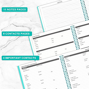 2024-2025 Monthly Planner - Monthly Planner/Calendar 2024-2025, 12-Month Planner with Tabs, JUL. 2024 - JUN. 2025, 8.5" x 11", Contacts + Dual-Sided Pocket + Thick Paper + Twin-Wire Binding - Green