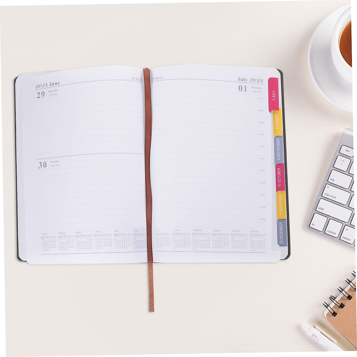 STOBOK 2024 Weekly Schedule Planner Office Memo Pad Monthly Planner Notebook New Year Schedule Notebook Daily Writing Book Calendar Notebook Daily Planner Portable Manual Paper Work