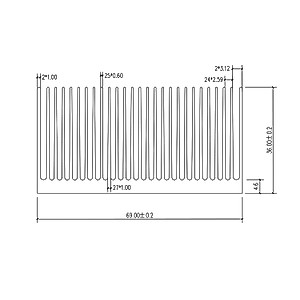 Awxlumv Large Aluminum Heatsink 5.9" x2.71" x 1.41" / 150x69x36mm High Power Heat Sink Diffusion Cooling Cooler 27 Fin Radiator for Led Amplifier Transistor Semiconductor PC Computer PCB IC Module