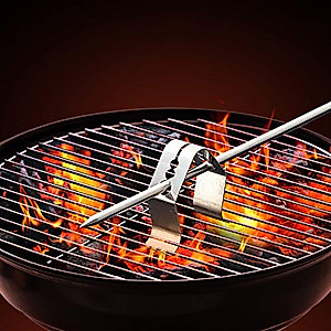 8 Pieces 2 Styles Probe Holder Clip Meat Grill Temp Probe Clip Barbecue Universal A Style Design Probe Holder, Single and Three Hole for Ambient Thermometer Temperature Readings Grill Ovens