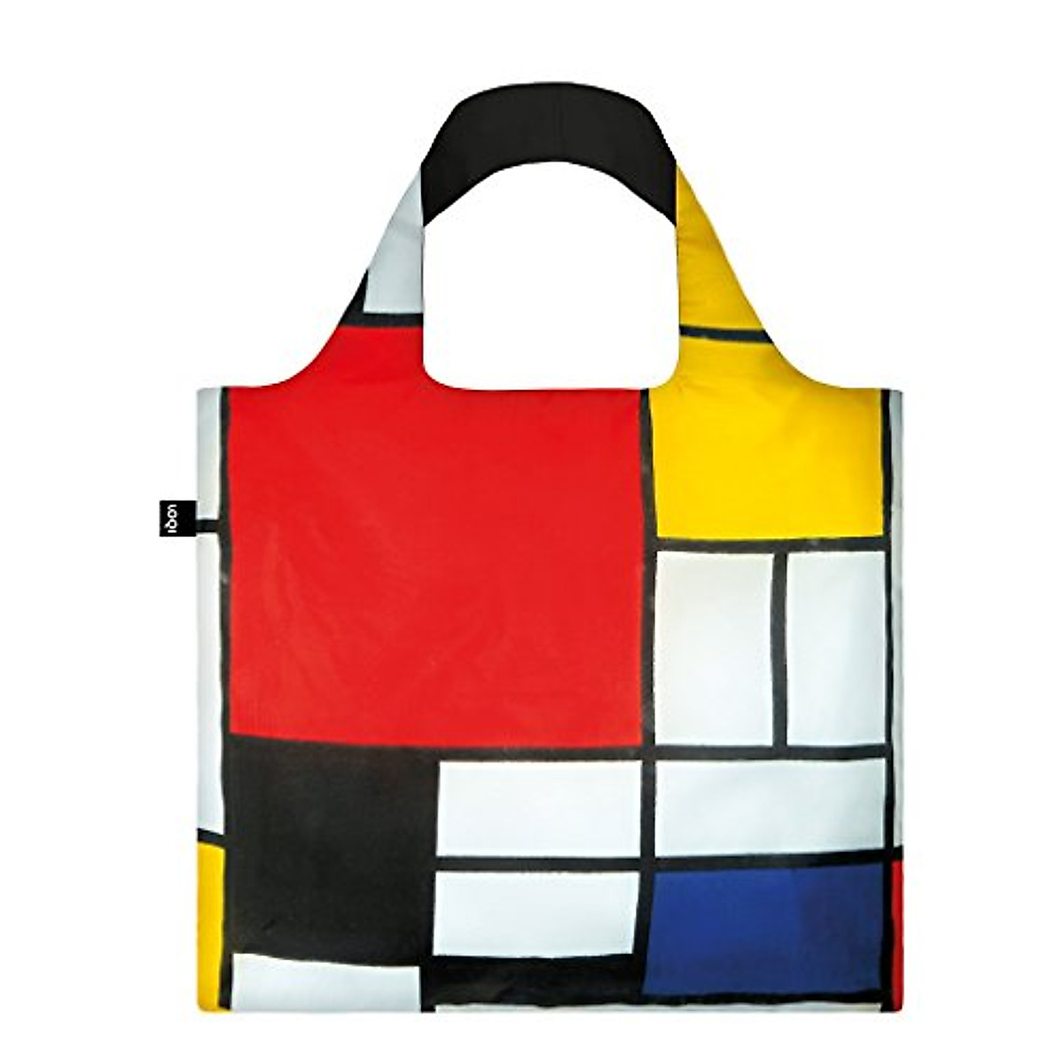 LOQI Museum Piet Mondrian's Composition Reusable Shopping Bag, Multicolored