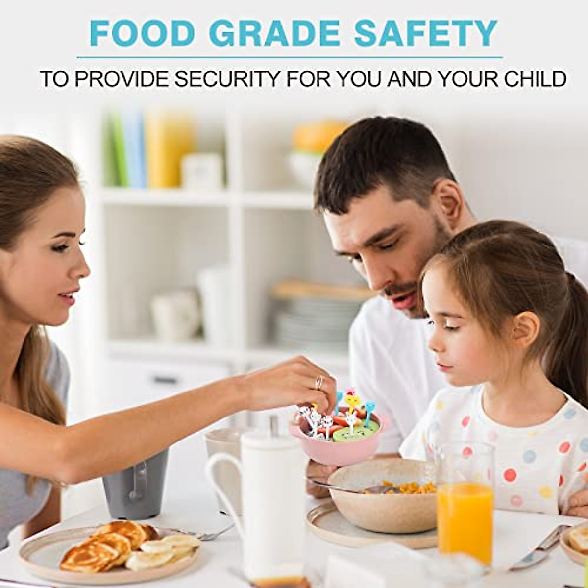 106 Pcs Food Picks, Fun Cute Mini Reusable Cartoon Animal Fruit Toothpick for Picky Eaters, Lunch Accessories/Bento Decorations For Toddler And Kids