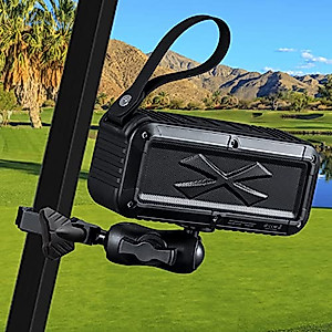 Roykaw Golf Bluetooth Speaker with Mount, Loud Stereo Sound, IPX7 Waterproof, Shockproof & Dustproof, Portable Wireless Speaker for EZGO/Club Car/Yamaha Golf Cart Accessories