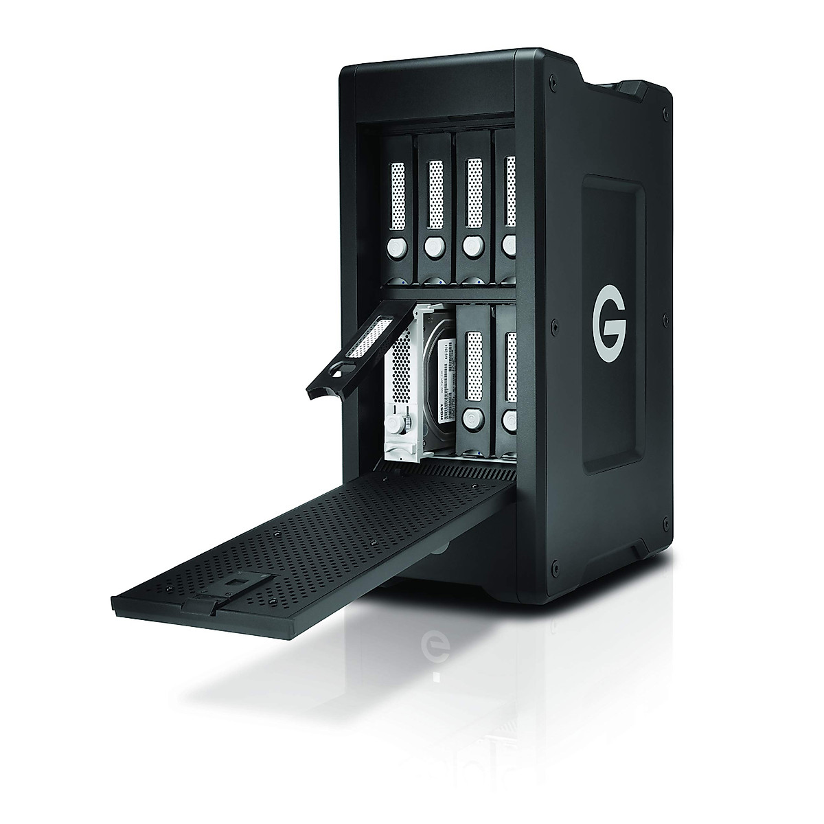 G-Technology 144TB G-Speed Shuttle XL Thunderbolt 3 with ev Series Bay Adapters – Transportable 8-Bay Raid Storage Solution - 0G10819-1