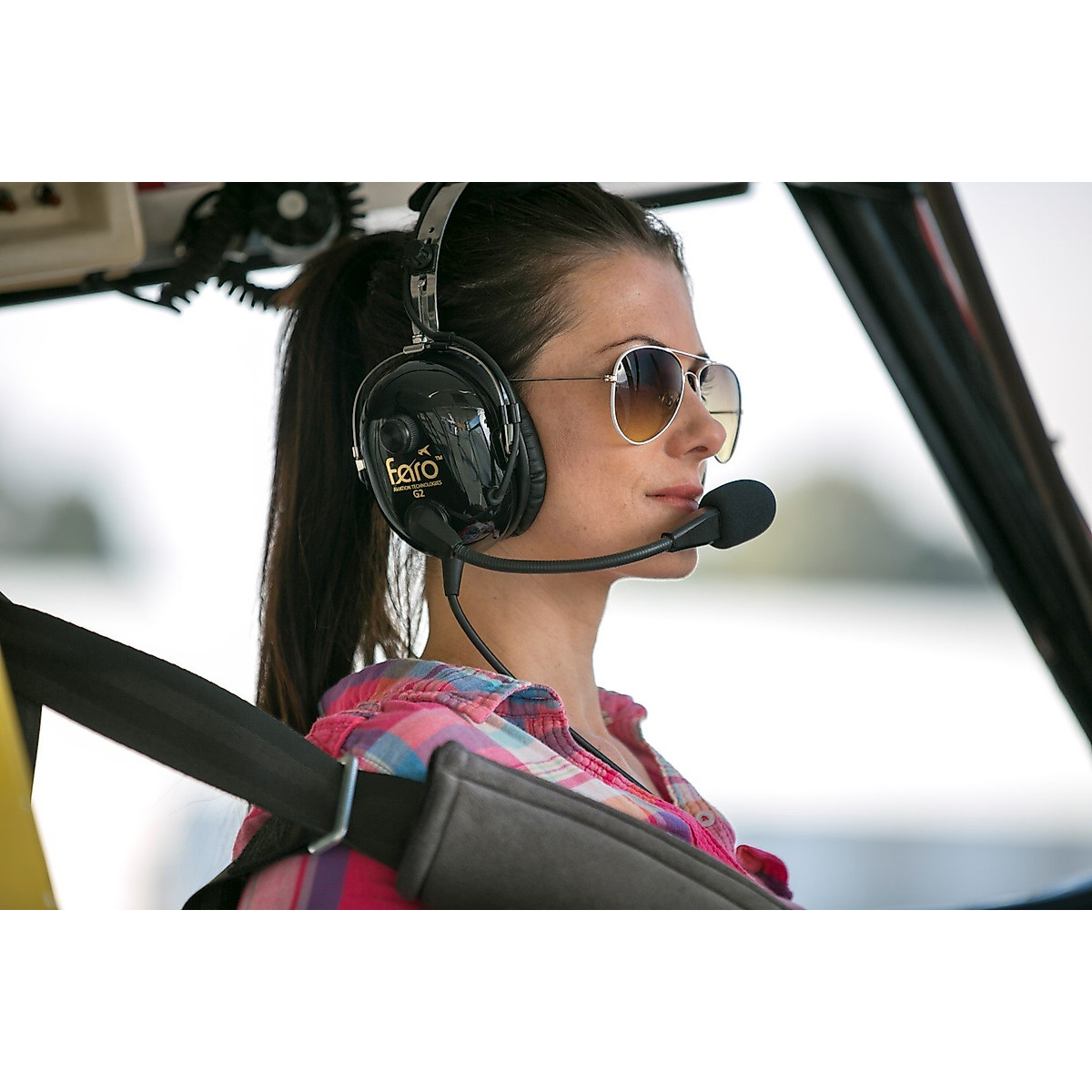 Faro G2 ANR (Active Noise Reduction) Premium Pilot Aviation Headset with Mp3 Input - Black