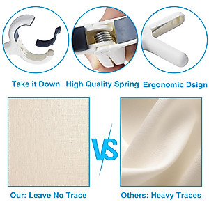 BHOYF Jumbo Clips Set - 10 Pack of Large 5 Inch White Plastic Clothespins for Beach Towels, Chairs, and Clothes - Outdoor Laundry Clips for Pool, Boat, Cruise, and Travel