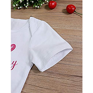 Mother's Day Baby Gift for Mom-Happy 1st Mothers Day Mommy Print Infant Romper Outfit Newborn Cotton Jumpsuit (White-A, 9-12 Months)