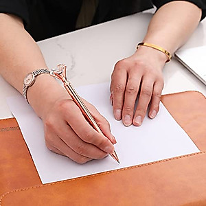 Oddmoal Diamond Pens Fun Fancy Crystal Diamond Pen For Women, Bling Metal Pens, Black Ink, 12 Count(Mixed Colors)