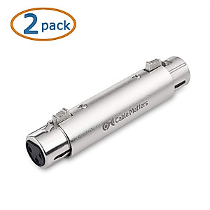 Cable Matters 2-Pack XLR to XLR Gender Changer Adapter - Female to Female