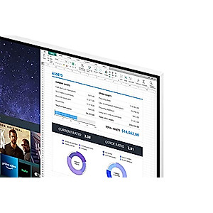 SAMSUNG 27" M50B Series FHD Smart Monitor w/Streaming TV, 4ms, 60Hz, HDMI, HDR10, Watch Netflix, YouTube and More, Slimfit Camera, IoT Hub, Mobile Connectivity, 2022, LS27BM501ENXZA, White