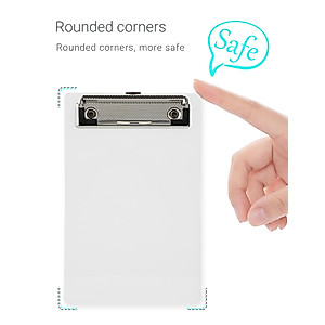 Mini Clipboard, Mymazn Small Clipboard 4.7x7.3 Inch Pretty Cute Clipboard Memo Size Pocket Clipboard Tiny A6 Clip Boards Plastic (5 Pack)