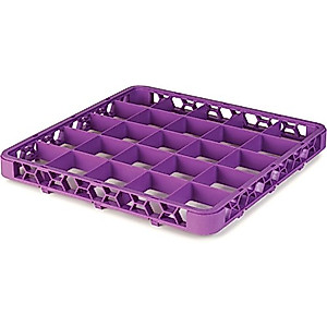 Carlisle FoodService Products RE25C89 OptiClean 25 Compartment Divided Glass Rack Extender, 1.78", Lavender