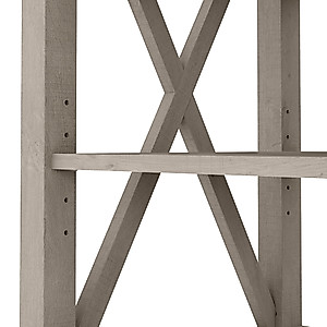 Bush Furniture Key West 6 Cube Bookcase in Washed Gray, Small Organizer for Home Office, Living Room, and Entryway