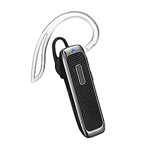 Marnana Bluetooth Headset, Wireless Bluetooth Earpiece with 18 Hours Playtime and Noise Cancelling Mic, Ultralight Earphone Hands-Free for iPhone iPad Tablet Samsung Android Cell Phone Call - Black
