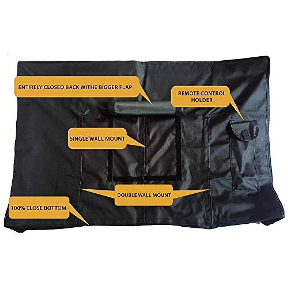 Outdoor TV Cover 50" - 52" - with Bottom Cover - The Weatherproof and Dust-Proof Material with Free Microfiber Cloth. Protect Your TV Now!