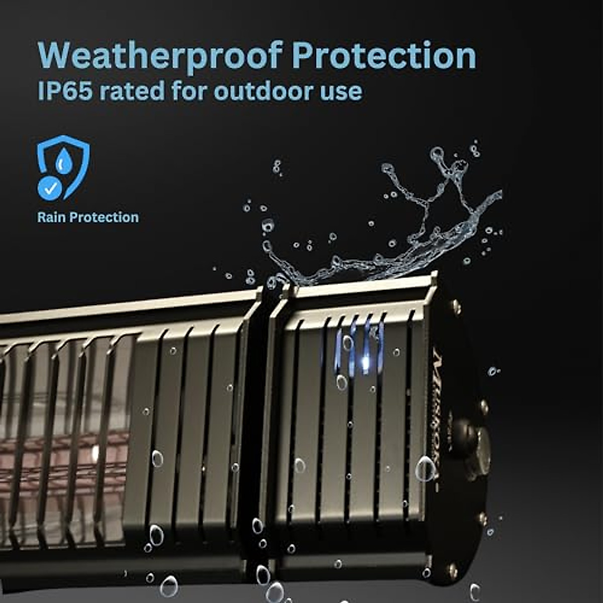 Sunwave 3000 Watt Infrared Patio Heater Tungsten Ultra Quartz Low Glare with Remote control and 3 power levels, 11,028 BTU Max output By Muskoka Lifestyle Products USA (Black)